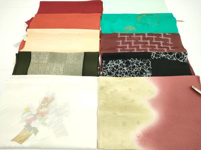 平和屋着物★和装小物　帯揚げ10枚セット　正絹　逸品　未使用　CAAZ6340ju