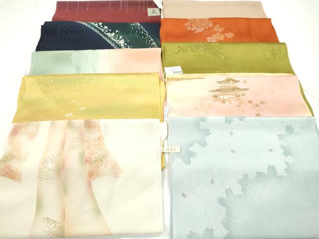平和屋着物★和装小物　帯揚げ10枚セット　正絹　逸品　未使用　CAAZ6343ju