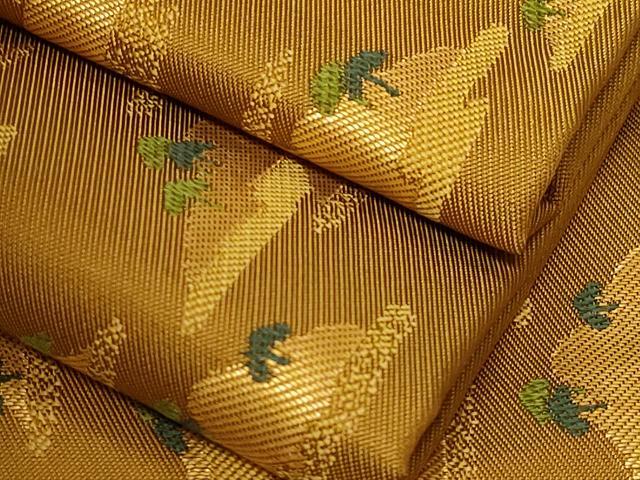 平和屋着物●男性　角帯　遠山文　金糸　正絹　逸品　CAAZ6416dy