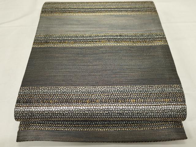 平和屋着物●両面　六通柄袋帯　横段吉祥文　金銀糸　正絹　逸品　未使用　CAAZ6420dy