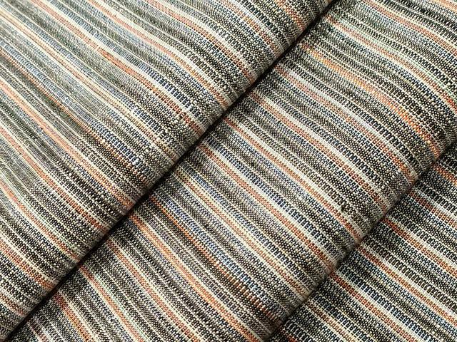 平和屋着物●上質な紬　縞　正絹　逸品　CAAZ6491dy