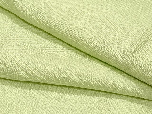 平和屋着物●上質な色無地　紗綾形地紋　若菜色　やまと誂製　正絹　逸品　未使用　CAAZ6520dy