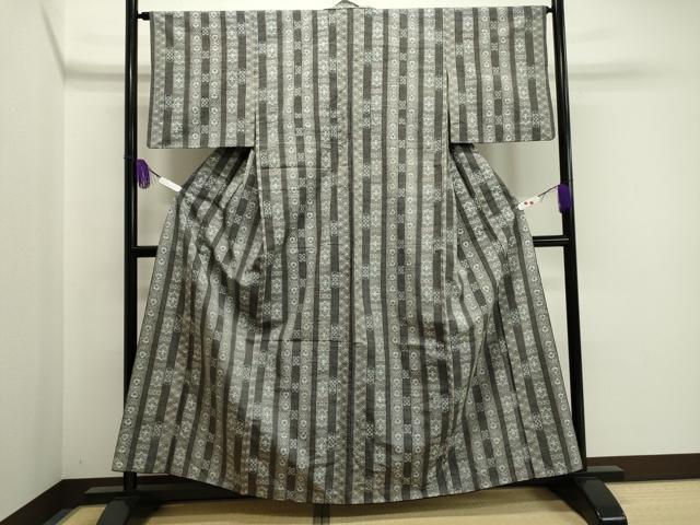 平和屋着物●上質な紬　吉祥間道　正絹　逸品　CAAZ6523dy