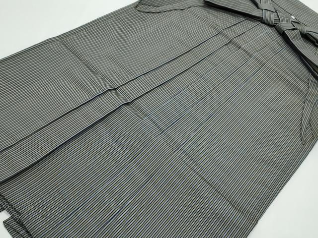 平和屋着物●男性　行灯袴　作家物　本草木染　鶴城平　間道　正絹　逸品　CAAZ8034vf