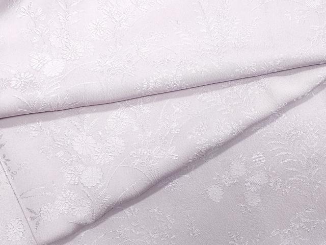 平和屋着物●上質な色無地　草花地紋　梅鼠色　正絹　逸品　CAAZ8051vf