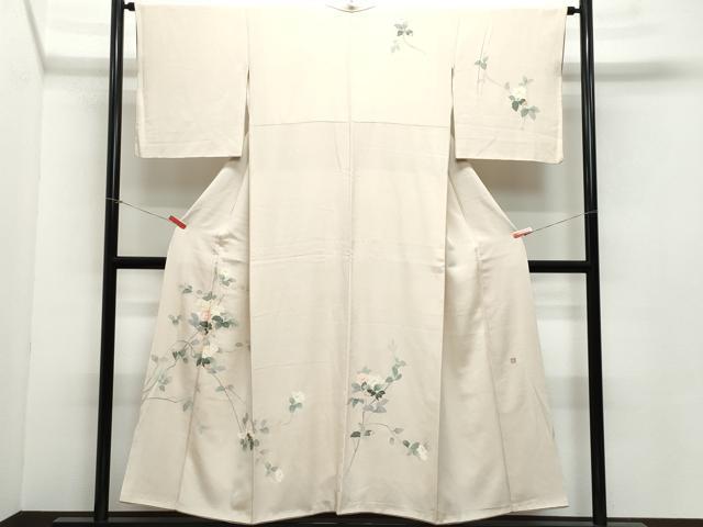 平和屋着物●訪問着　友禅　作家物　枝花文　正絹　逸品　CAAZ8079vf