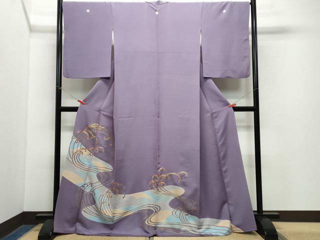 平和屋着物●創業460年・千總　色留袖　駒刺繍　立波文　金彩　大丸扱い　正絹　逸品　CAAZ8108vf