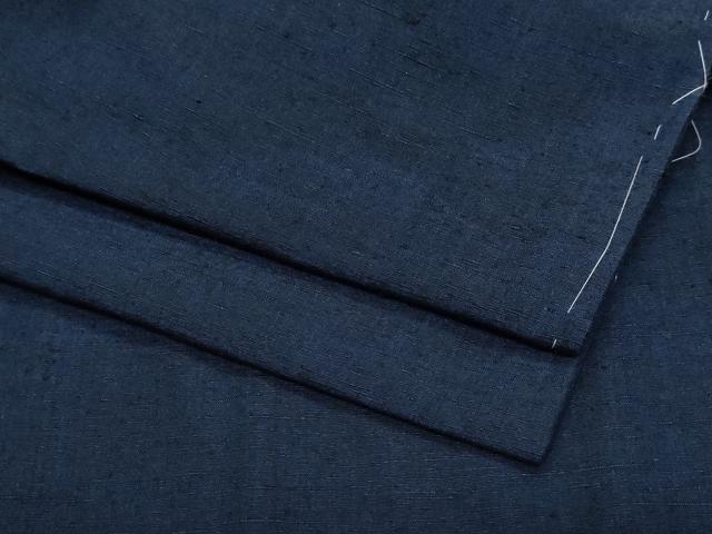 平和屋着物●男性　紬　濃紺色　正絹　逸品　未使用　CAAZ8109vf