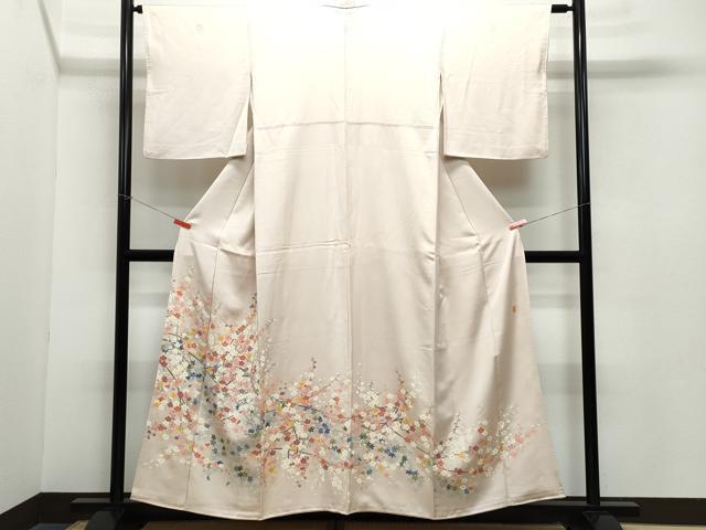 平和屋着物●本加賀友禅作家　百貫華峰　色留袖　枝花楓文　金彩　正絹　逸品　CAAZ8116vf