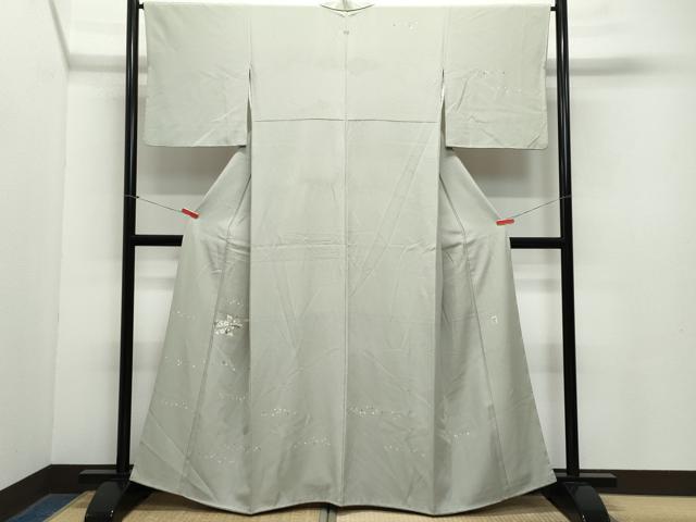 平和屋着物●本加賀友禅作家　柿本市郎　訪問着　草花文　正絹　逸品　CAAZ8131vf