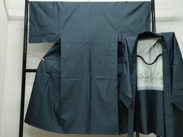 平和屋着物●男性　本場大島紬　アンサンブル　80亀甲　総詰め　正絹　逸品　未使用　CAAZ8140vf