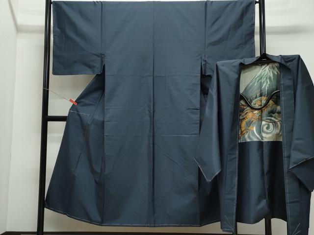 平和屋着物●男性　本場大島紬　アンサンブル　80亀甲　総詰め　正絹　逸品　未使用　CAAZ8142vf