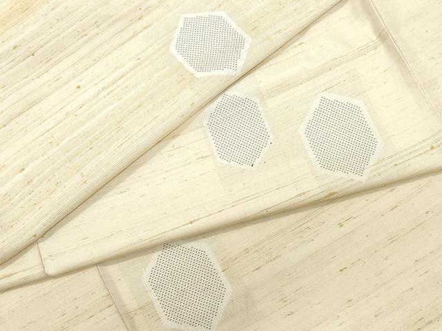 平和屋着物●上質な紬　亀甲文　正絹　逸品　CAAZ8150vf