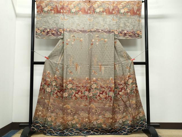 平和屋着物●訪問着　花鳥唐草文　金彩　正絹　逸品　CAAZ8199vf