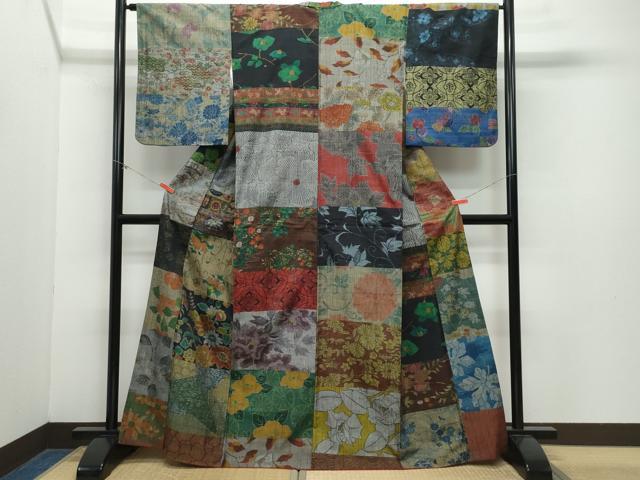 平和屋着物●小千谷紬　百柄　正絹　逸品　CAAZ8223vf