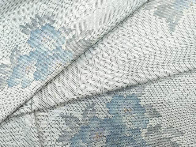 平和屋着物●都喜ヱ門　本場大島紬　9マルキ　風景草花文　総絣　藤絹織物謹製　正絹　逸品　CAAZ8237vf