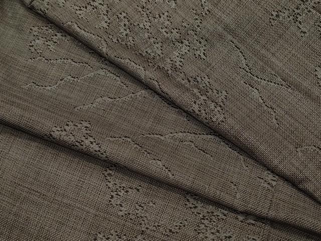 平和屋着物●本場大島紬　9マルキ　遠山草木文　正絹　逸品　未使用　CAAZ8240vf