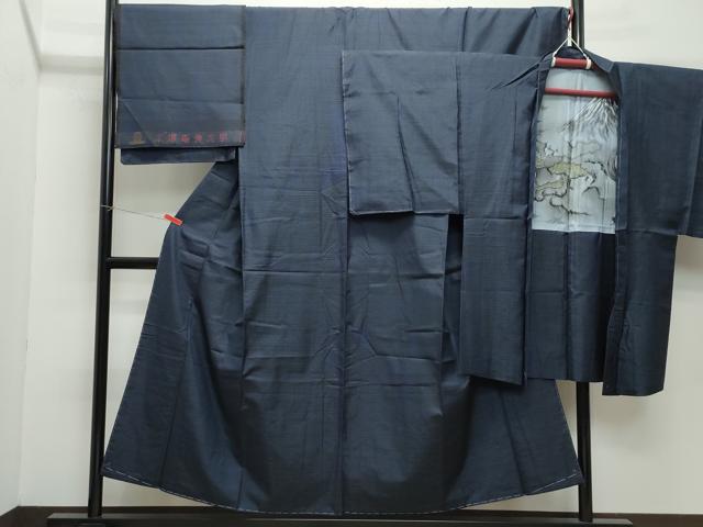 平和屋着物●男性　本場大島紬　アンサンブル　亀甲柄　反端付き　正絹　逸品　CAAZ8251vf