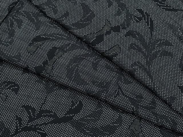 平和屋着物●本場大島紬　7マルキ　枝葉文　正絹　逸品　CAAZ8268vf