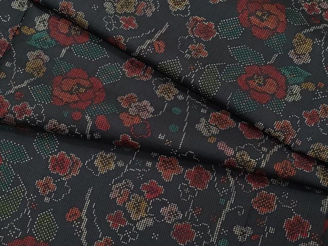 平和屋着物●本場大島紬　7マルキ　舞花文　正絹　逸品　未使用　CAAZ8270vf