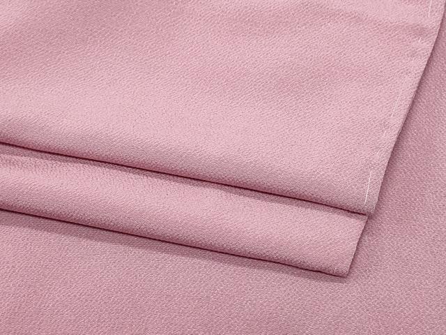 平和屋着物●上質な色無地　桃色　鬼しぼ縮緬　正絹　逸品　未使用　CAAZ8315vf