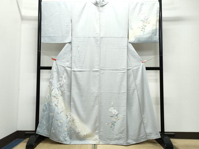 平和屋着物●訪問着　草花文　暈し染め　正絹　逸品　CAAZ8333vf