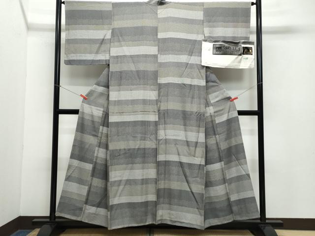 平和屋着物●江戸小紋　横段吉祥文　反端付き　正絹　逸品　CAAZ8338vf