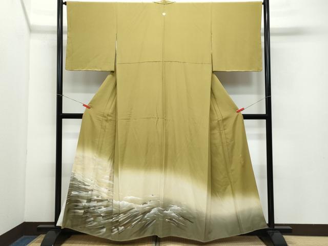 平和屋着物●豪華色留袖　作家物　手描き　千畳敷　立波文　金銀彩　正絹　逸品　CAAZ8347vf