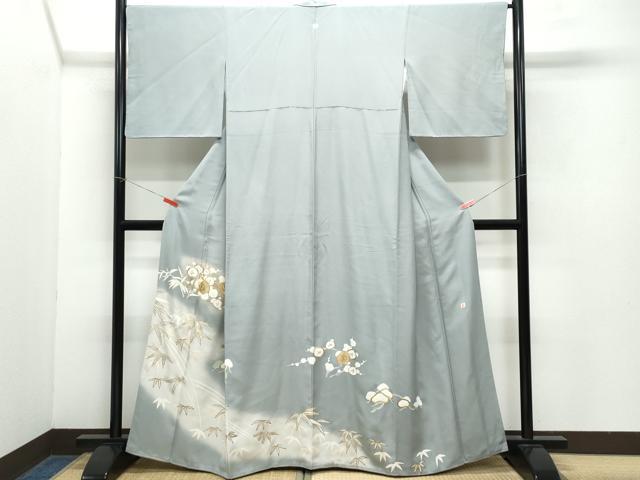 平和屋着物●豪華色留袖　作家物　駒刺繍　松竹梅　暈し染め　金彩　正絹　逸品　CAAZ8348vf