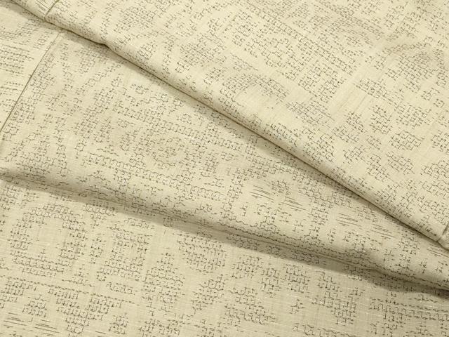 平和屋着物●結城紬　80亀甲　色紙吉祥文　正絹　逸品　CAAZ8350vf