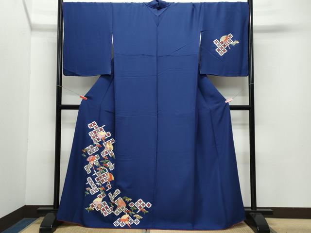 平和屋着物●訪問着　総刺繍　七宝笹文　正絹　逸品　CAAZ8362vf