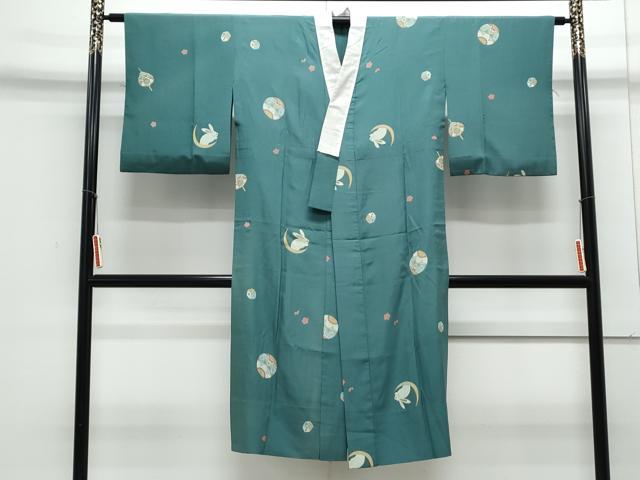 平和屋着物●上質な長襦袢　無双仕立て　兎　鞠　サイコロ　三越扱い　正絹　逸品　CAAZ8830th