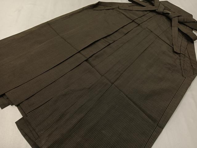 平和屋着物●男性　馬乗り袴　縞　正絹　逸品　CAAZ9969vp