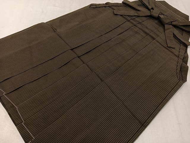 平和屋着物●男性　馬乗り袴　縞　正絹　逸品　未使用　CAAZ9973vp