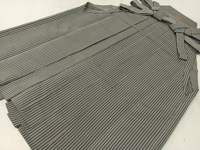 平和屋着物●男性　馬乗り袴　縞　正絹　逸品　CAAZ9975vp