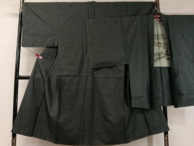 平和屋着物●男性　本場大島紬　アンサンブル　100亀甲　総詰め　正絹　逸品　未使用　CAAZ9984vp