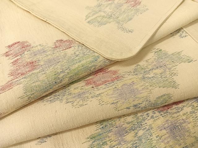 平和屋着物●上質な紬　草花文　正絹　逸品　未使用　CAAZ9994vp