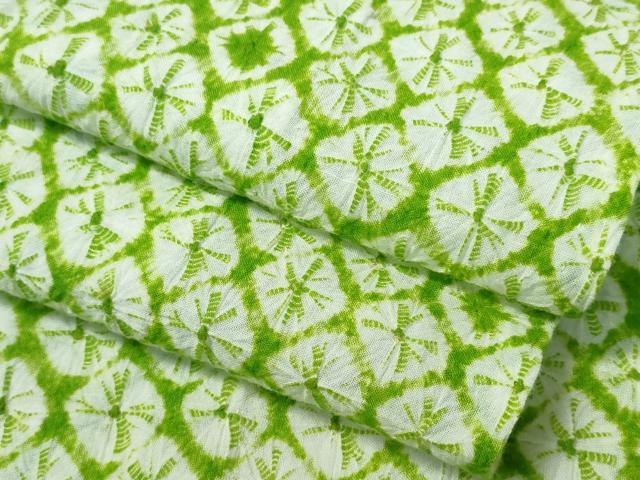 平和屋着物∴夏物　浴衣　有松鳴海絞り　蜘蛛絞り　綿　逸品　CABA0749ng