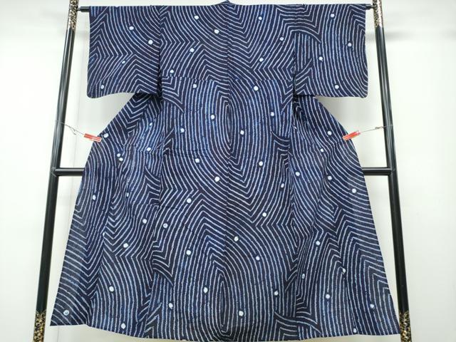 平和屋着物∴夏物　浴衣　有松鳴海絞り　吉祥丸文　綿　逸品　CABA0794ng