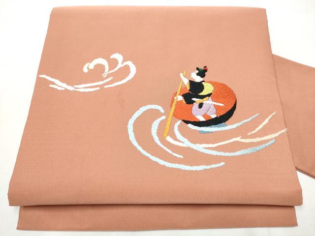 平和屋着物●九寸名古屋帯　唐織　綴れ　一寸法師　正絹　逸品　CABA0865hy