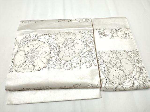 平和屋着物●西洞院辻が花　大脇一心　つけ帯　辻が花　引箔　正絹　逸品　CABA0950hy