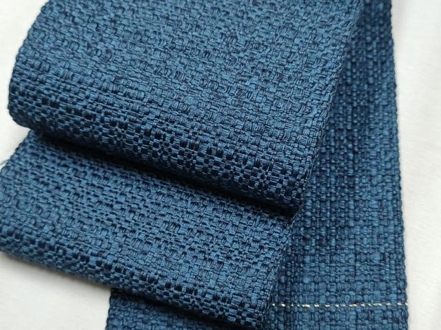 平和屋着物●男性　角帯　紬地　霞文　正絹　逸品　CABA0989hy