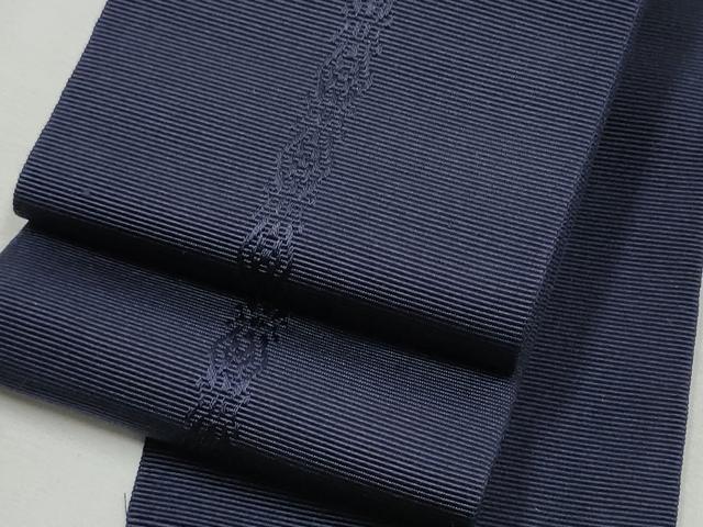 平和屋着物●男性　本場筑前博多織　西陣　上田織物謹製　角帯　献上　黒紅色　証紙付き　正絹　逸品　CABA0991hy