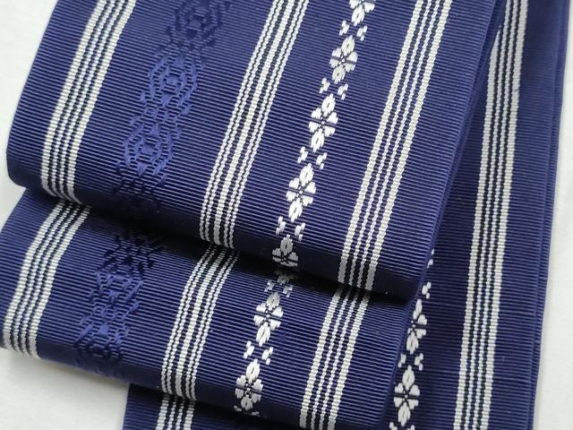 平和屋着物●男性　本場筑前博多織　角帯　献上　正絹　逸品　CABA1005hy