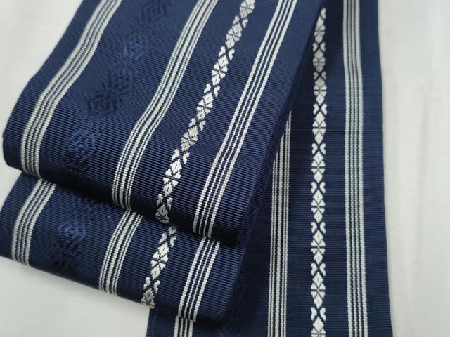 平和屋着物●男性　本場筑前博多織　角帯　献上　証紙付き　正絹　逸品　CABA1009hy