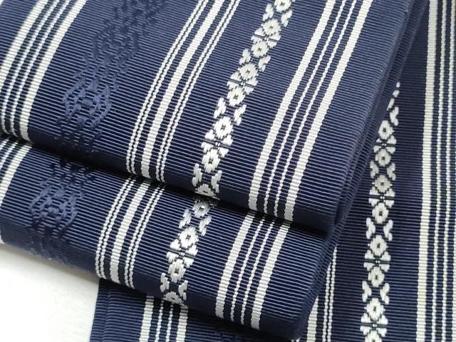 平和屋着物●男性　本場筑前博多織　角帯　献上　証紙付き　正絹　逸品　CABA1011hy