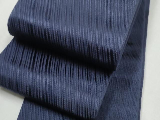 平和屋着物●男性　本場筑前博多織　角帯　斜線文　濃鼠色　正絹　逸品　CABA1012hy