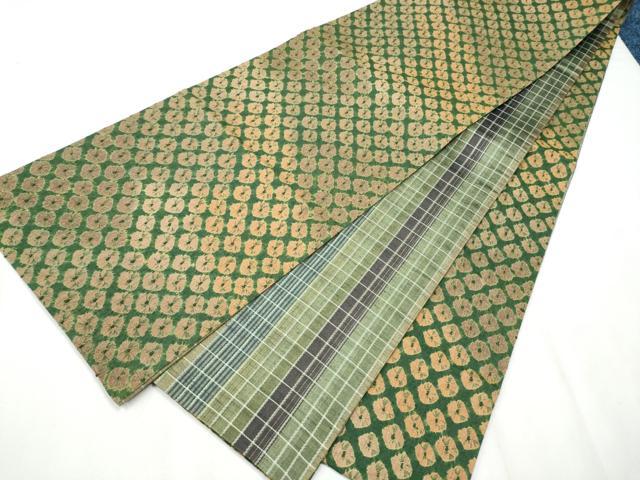 平和屋着物●菅原工房　菅原結作　漢方染紬　両面　全通柄袋帯　蜘蛛絞り　正絹　逸品　CABA1045hy