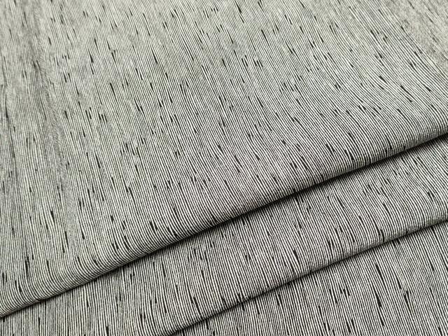 平和屋着物●江戸小紋　変わり万筋　白鼠色×黒色　正絹　逸品　CABA1190hy