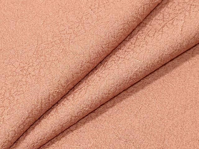 平和屋着物●上質な色無地　吉祥地紋　曙色　正絹　逸品　未使用　CABA1309gh